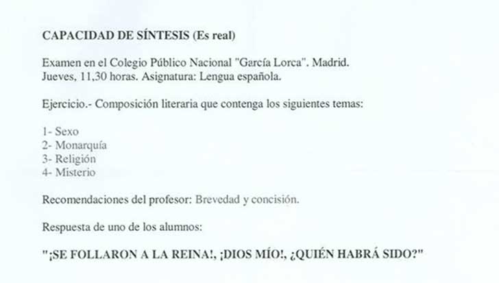 GreenPis Oficial: 18 insólitas respuestas de exámenes que te harán reír ...