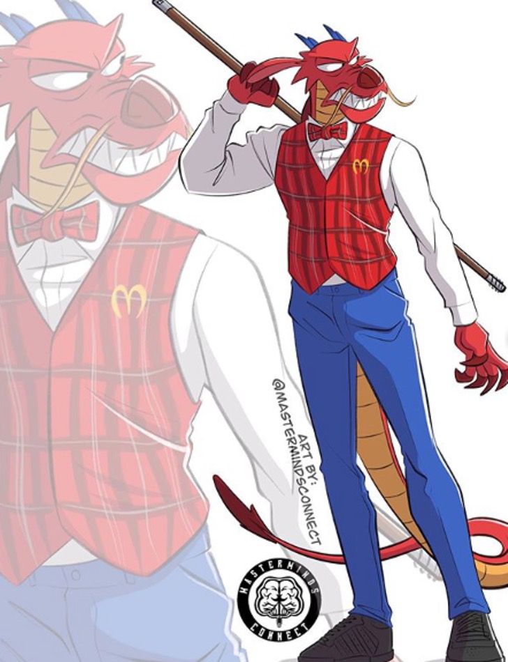 Artista convirtió a 22 populares animales de Disney en humanos. Mushu ...